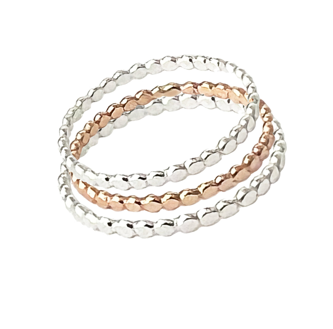 Mini Flat Bee Stack Toe Rings – www.ToeRings.com