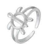 Honu Hawaiian Turtle Sterling Adj Toe Ring – www.ToeRings.com