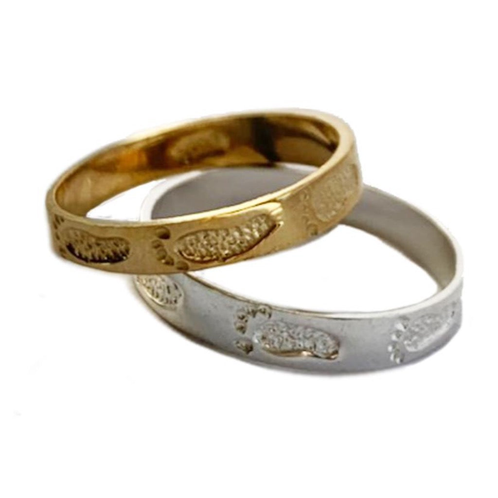 Footprints 14K Toe Ring – www.ToeRings.com