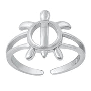 Honu Hawaiian Turtle Sterling Adj Toe Ring – www.ToeRings.com
